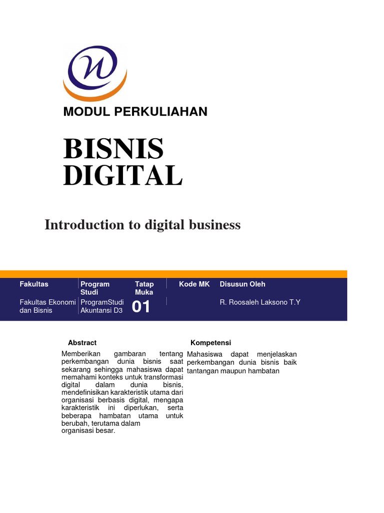 MODUL 1 BISNIS DIGITAL - Introduction Business Digital | PDF