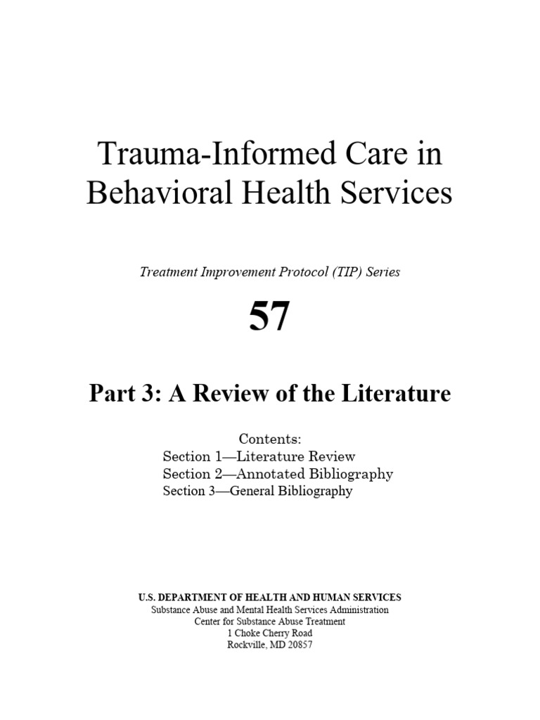 Sma14-4816 Litreview | PDF | Psychological Trauma | Complex Post Traumatic Stress Disorder