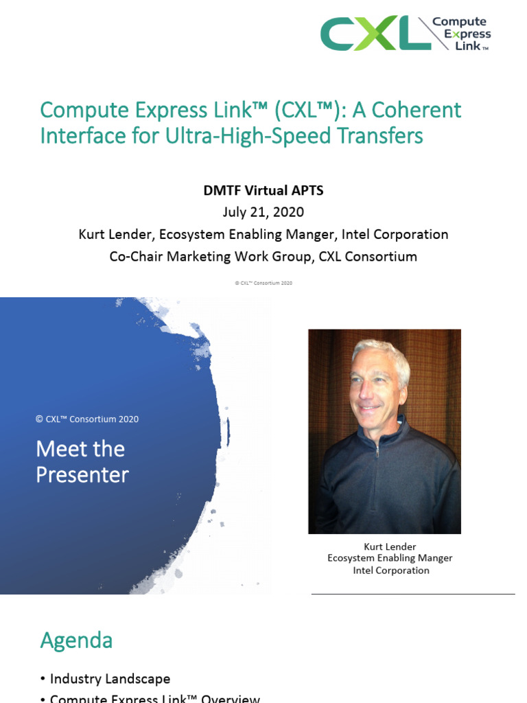 CXL Overview Virtual DMTF APTS July 2020 | PDF | Computing | Computer Engineering