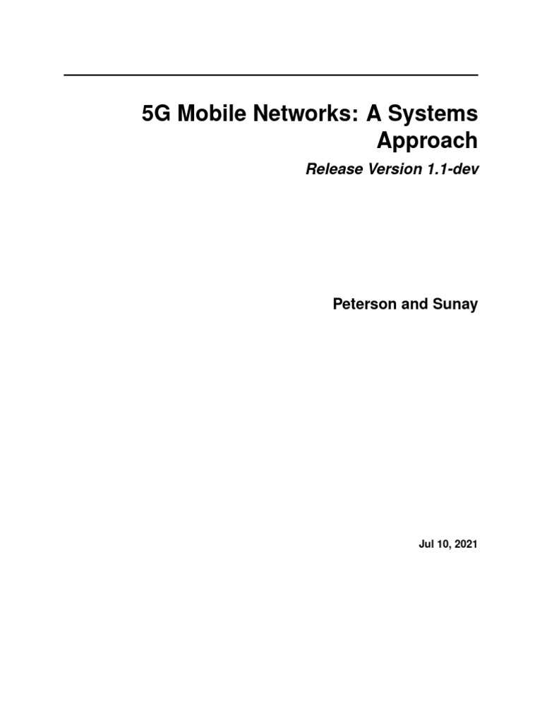 5G A Systems Approach Paper | PDF | Orthogonal Frequency Division ...