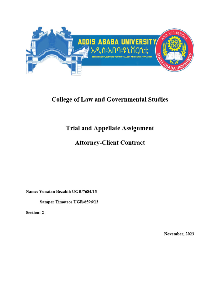 Attorney Client Agreement - Edited | PDF