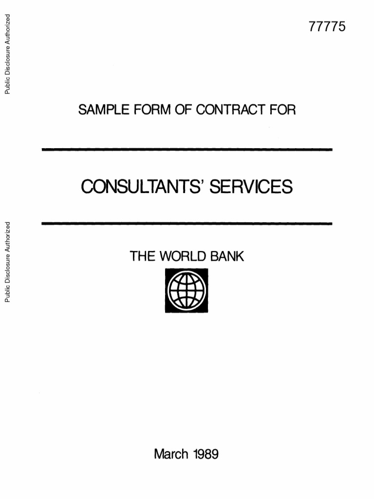 World Bank Consultancy Contract Template | PDF | Taxes | Consultant