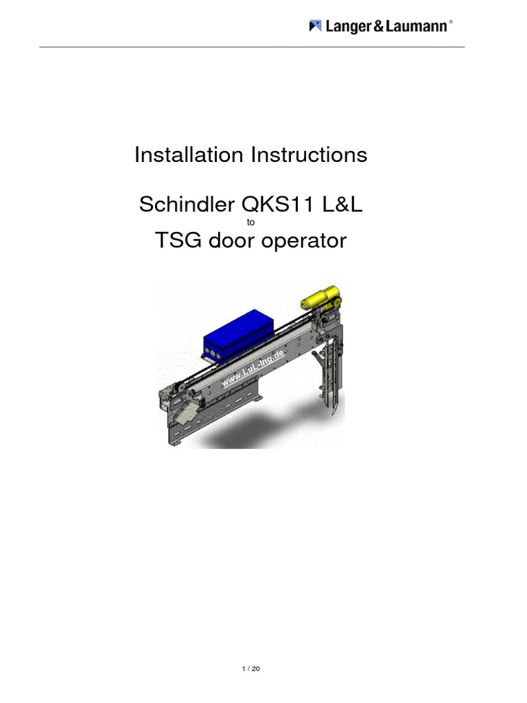 1.20.30152 Umbauanleitung Schindler QKS11 Auf TSG V1.6 en | PDF