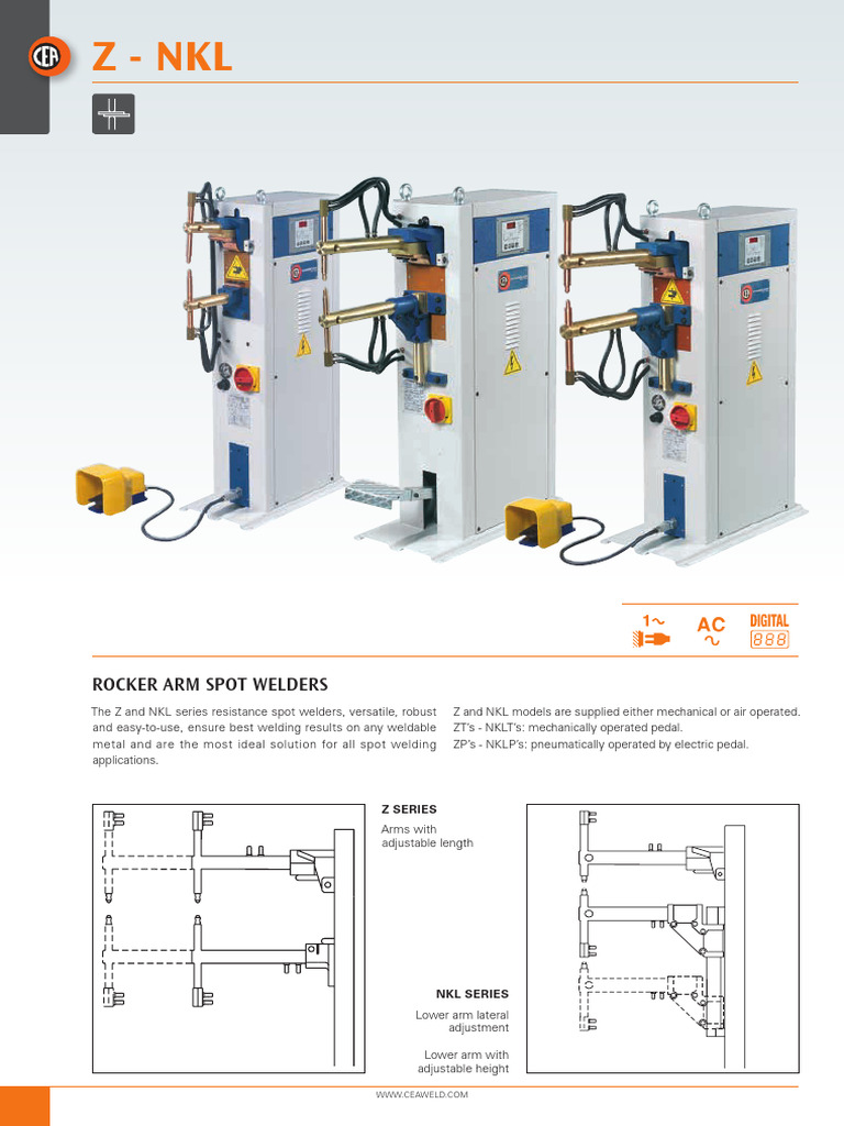 Z - NKL: Rocker Arm Spot Welders | PDF | Welding | Construction