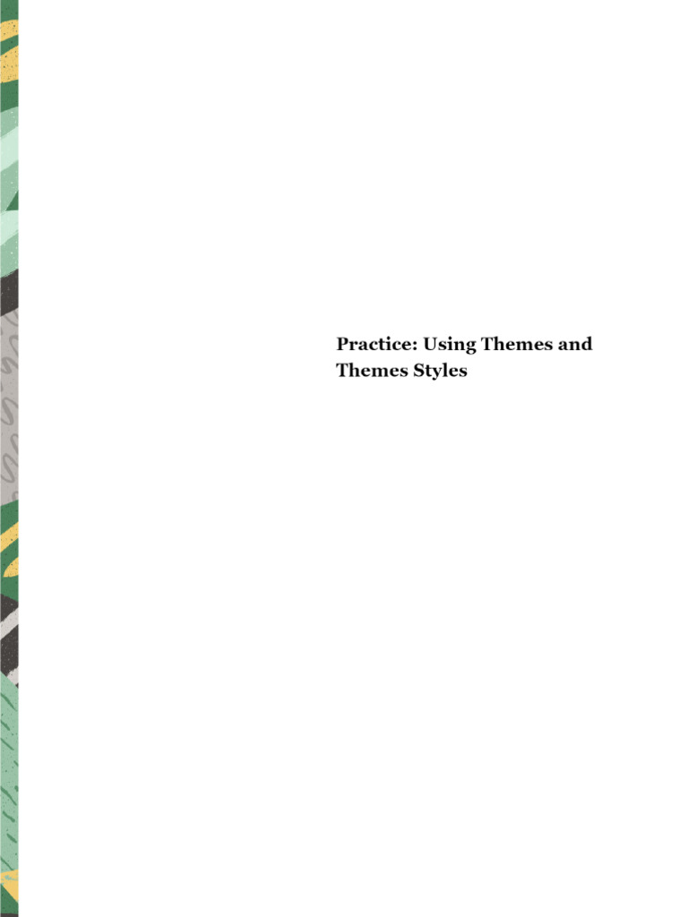 Lab 14 - Using Themes and Themes Styles | PDF