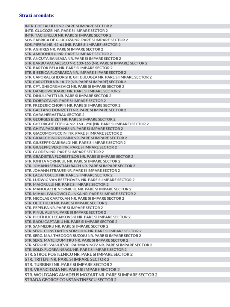 Strazi Arondate | PDF