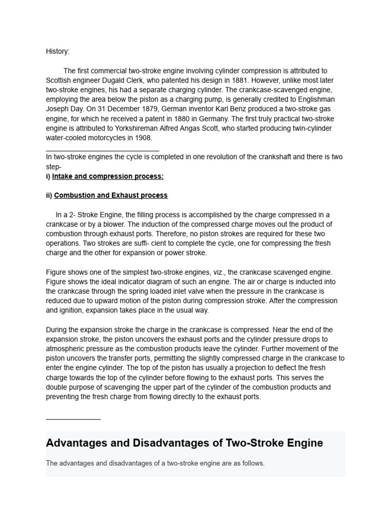 Two Strokes Engine | PDF