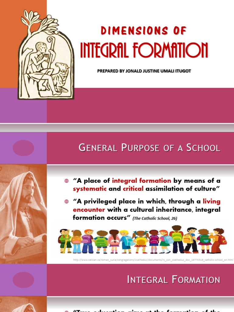 Integral Formation in Catholic Schools | PDF