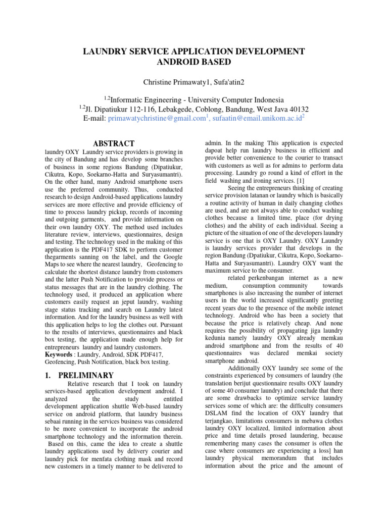 Laundry Document | PDF