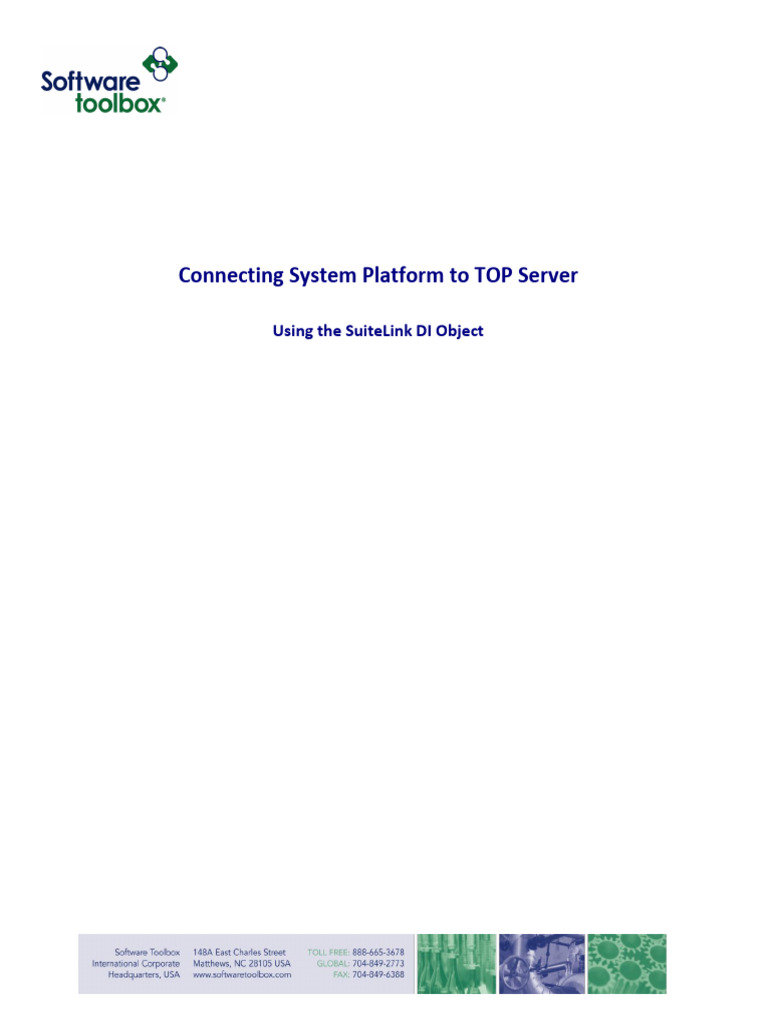 Suitelink Systemplatform Topserver Updatedv6 Pdf Server Computing Databases