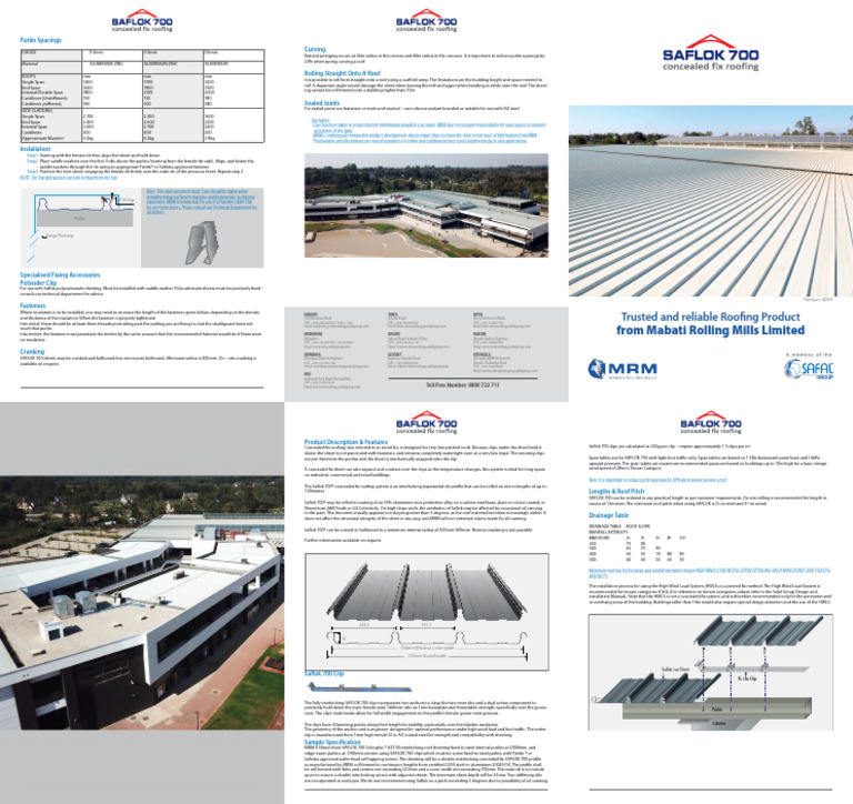 Saflok 700 | Download Free PDF | Sheet Metal | Roof