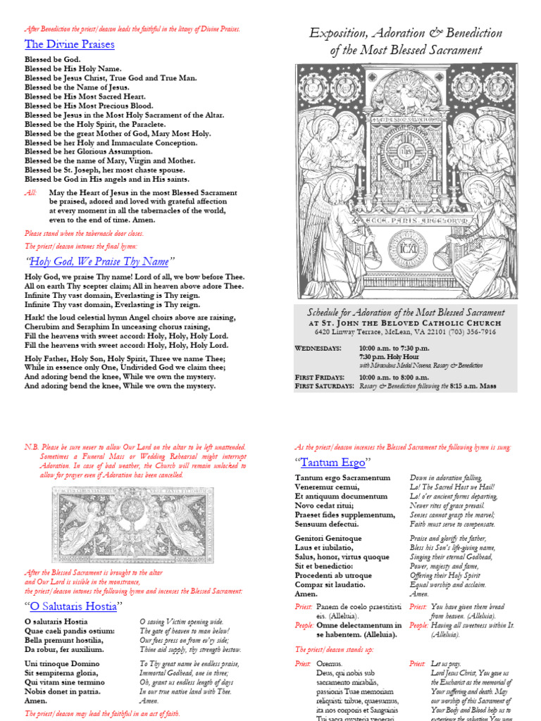 Exposition, Benediction & Adoration | PDF