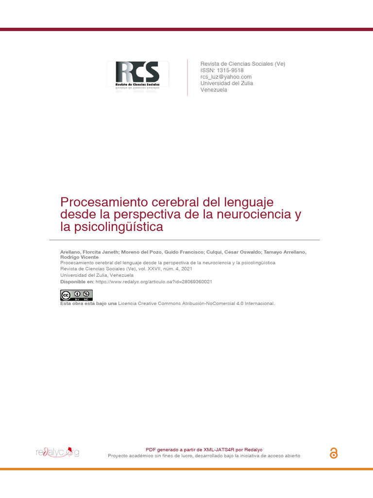 Procesamiento Del Lenguaje Neurociencia Neurolinguistica Pdf
