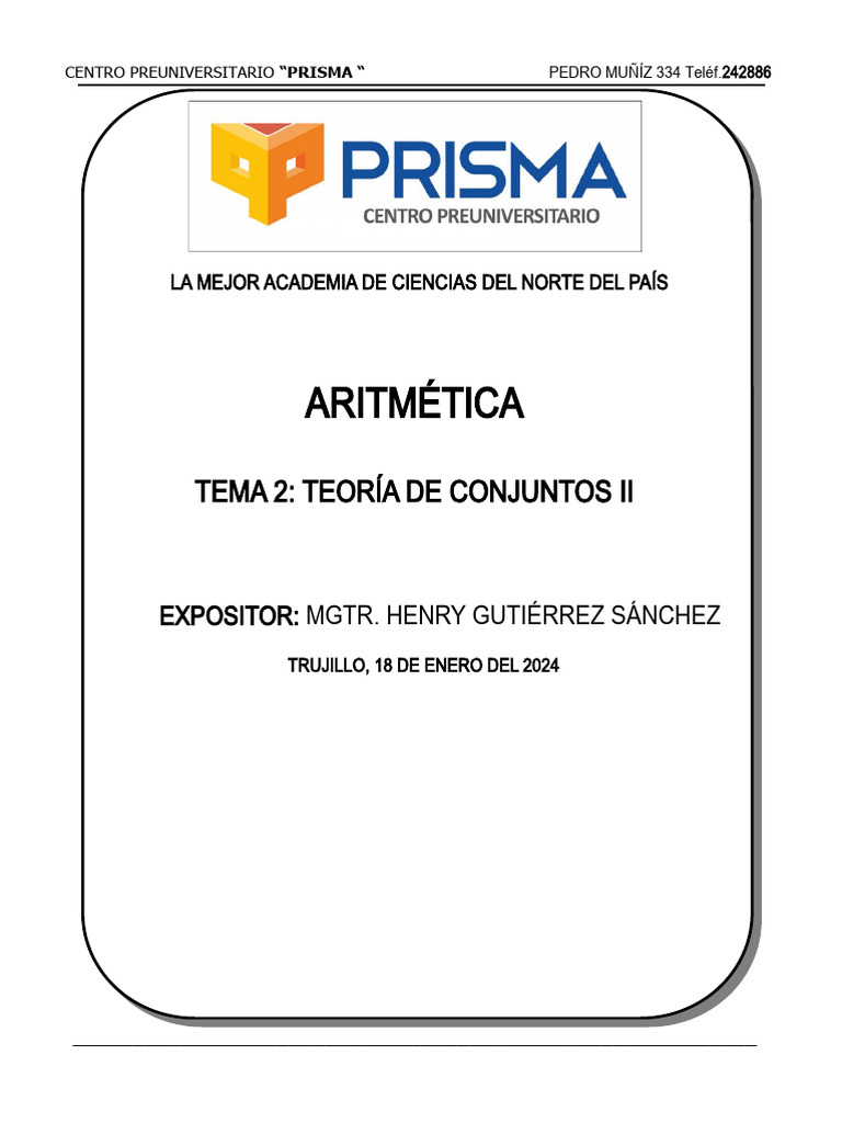 Teoría de Conjuntos Ii Prisma | PDF