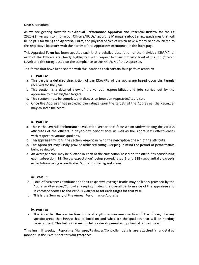 Apa Guidelines For Form Fillup | PDF | Performance Appraisal