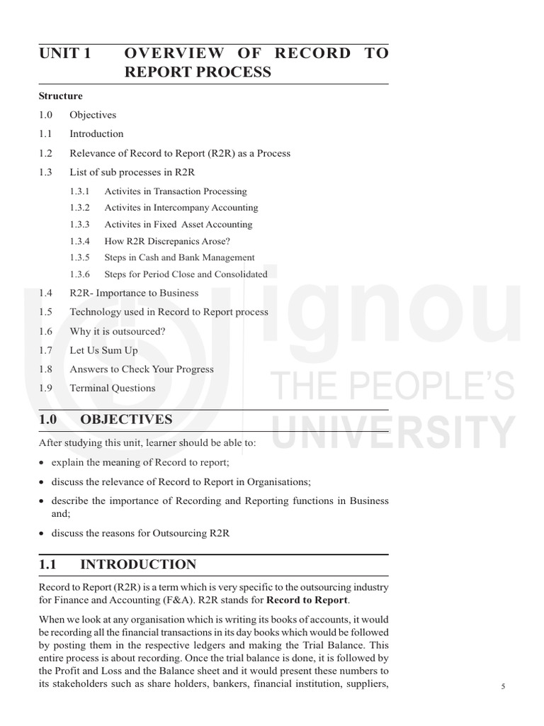 Overview Record To Report | PDF | Debits And Credits | Expense