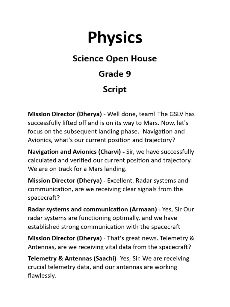 Landing Script Final | PDF