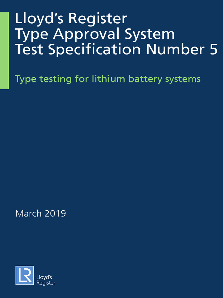 Test Specification Number 5 | PDF | Rechargeable Battery ...