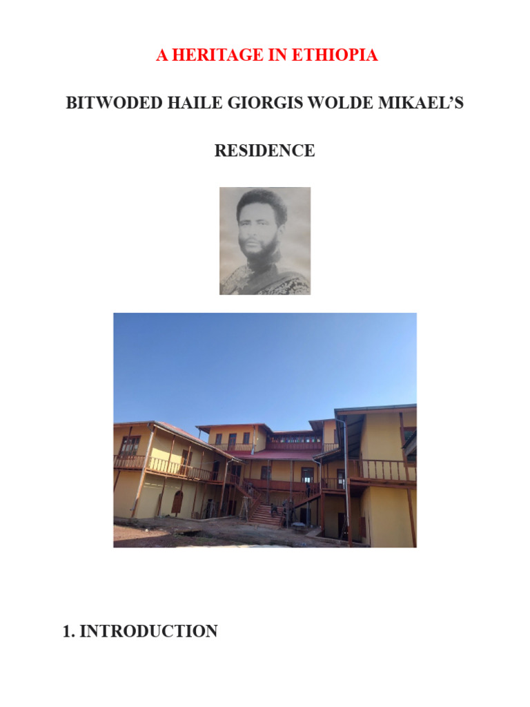 Haile Giorgis Wolde Mikael's Heritage House | PDF