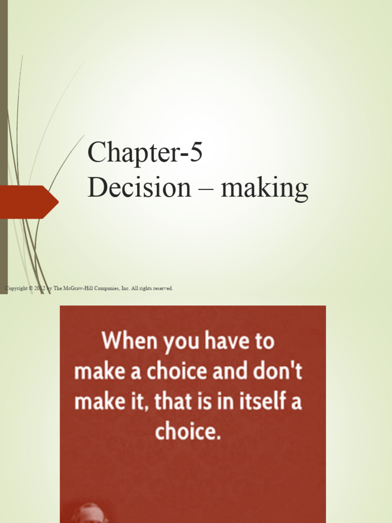 Chapter 5 Decision-making | PDF | Decision Making | Creativity