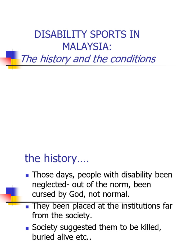 01 History | PDF | Paralympic Games | Disability