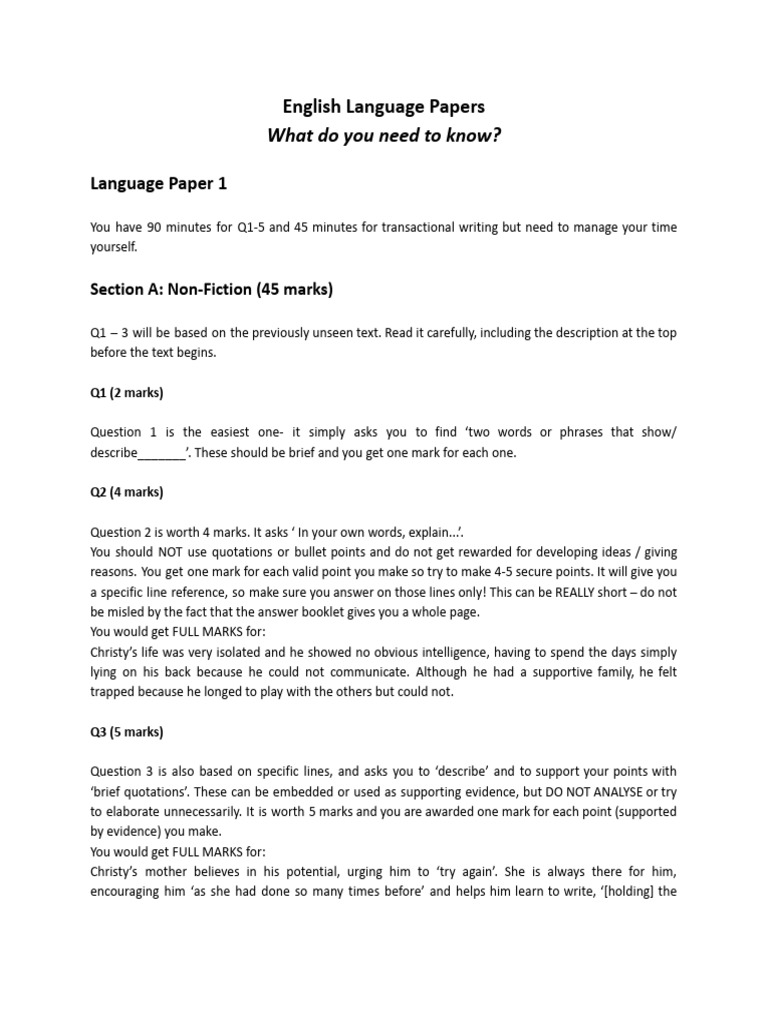 English Language Papers - Guide | PDF | Audience | Rhetoric