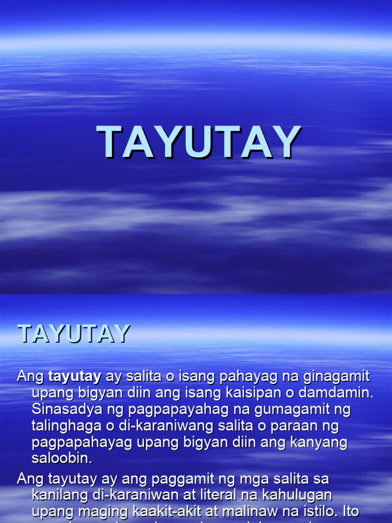 Mga Tayutay | PDF