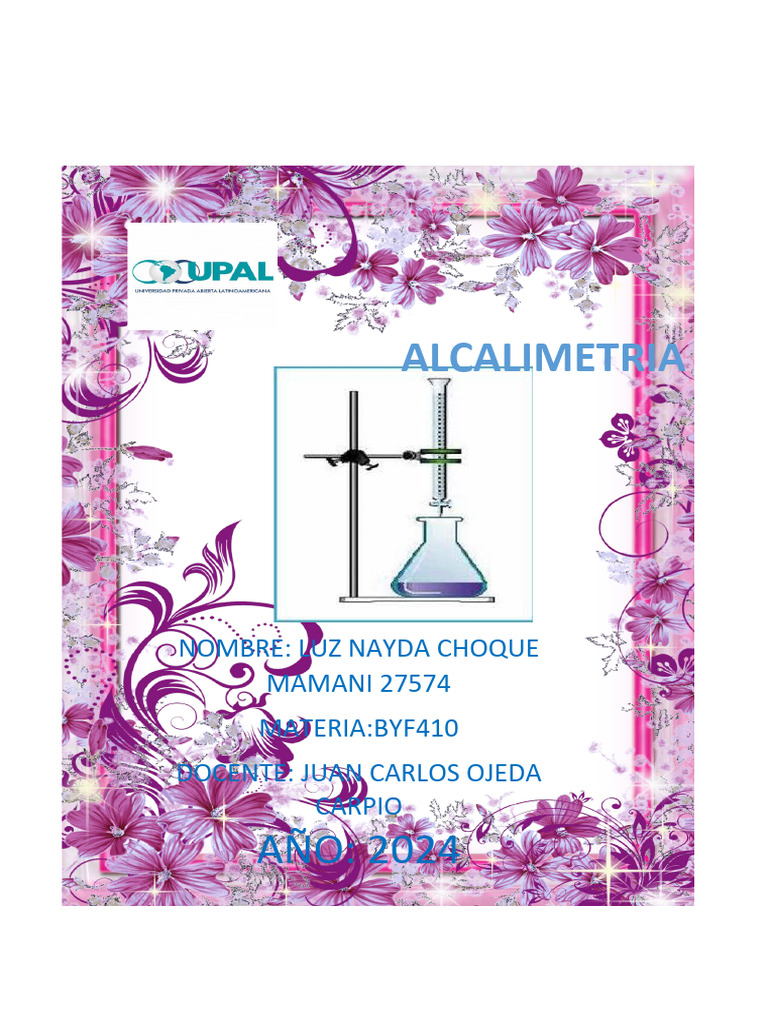 ALCALIMETRIA CUANTITATIVAa | PDF | Ácido | Valoración