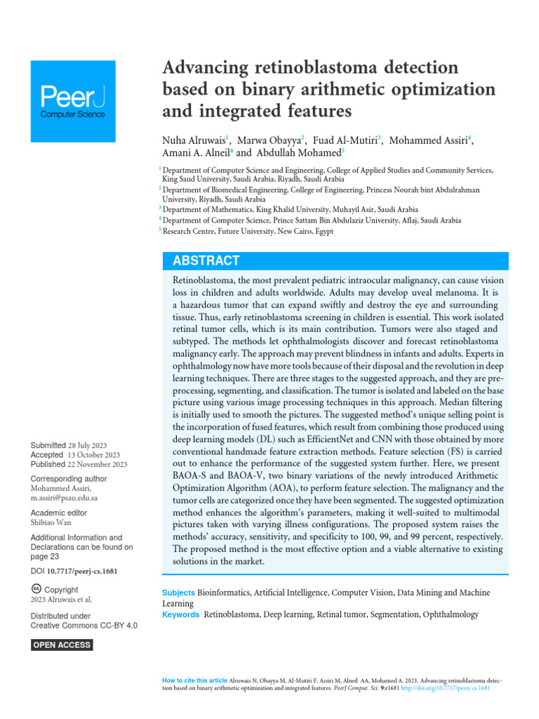 NuhaAlruwais.2023 | PDF | Deep Learning | Image Segmentation
