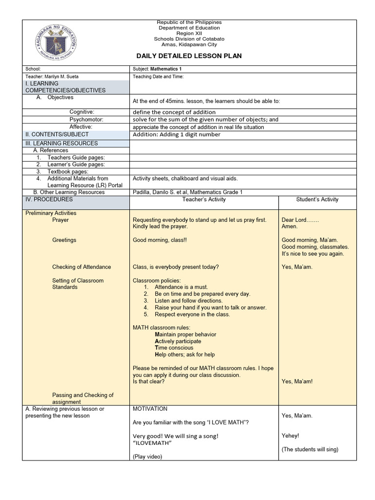 Demo Lesson Plan | PDF | Learning | Lesson Plan