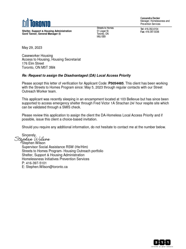 Letter Example for DA Code From COT | PDF