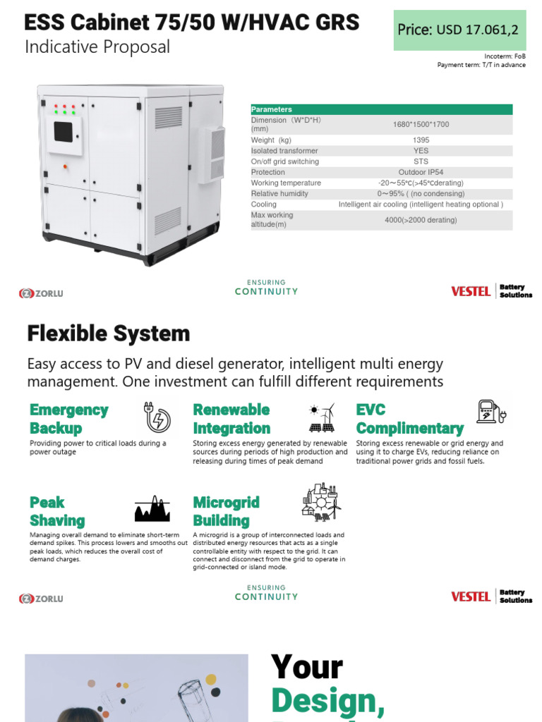 Indicative Proposal: ESS Cabinet 75/50 W/HVAC GRS | PDF | Electrical ...