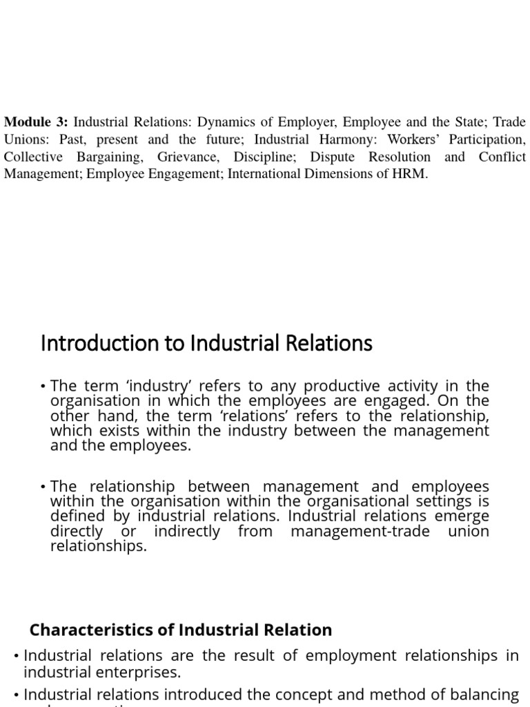 Unit 3 HRM-1 | PDF | Industrial Relations | Employment