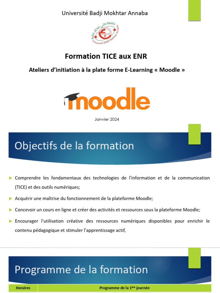 Formation MOODLE - ENR 2024 | PDF