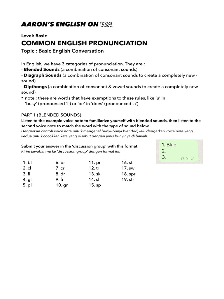 Common English Pronunciation | PDF | English Language | Languages
