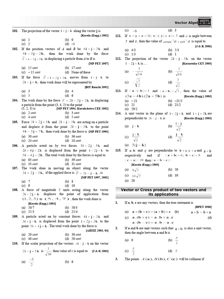 Imp Vector - (PART 2) | PDF | Force | Area