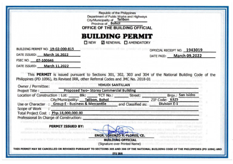 Bldg. Permit | PDF