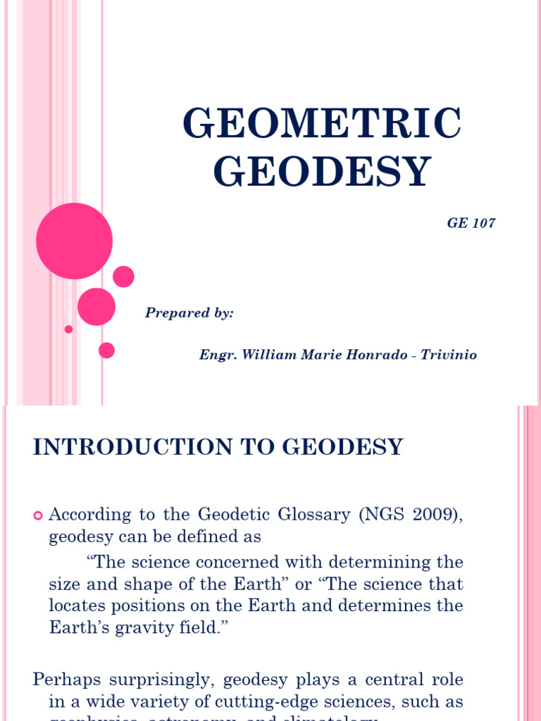Geometric Geodesy | PDF | Latitude | Geodesy