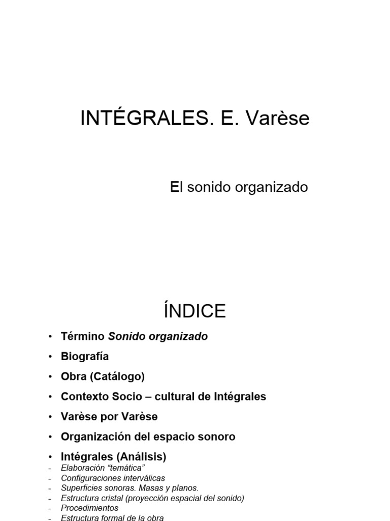 INTÉGRALES Varése | PDF | Sonido | Melodía