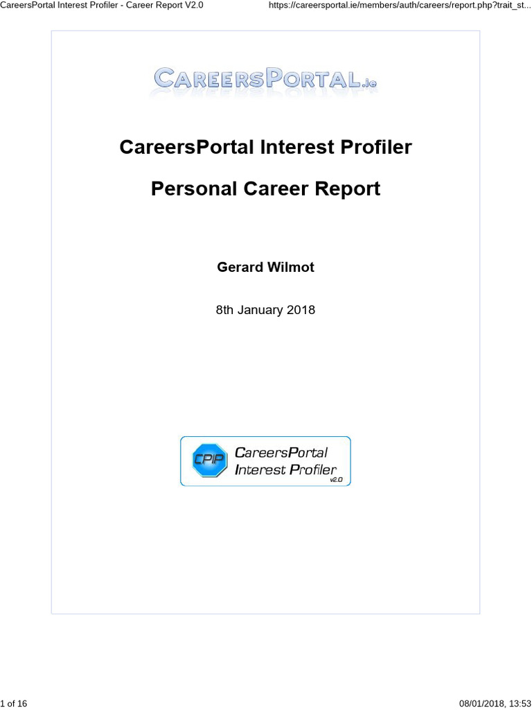 Interest Profiler | PDF