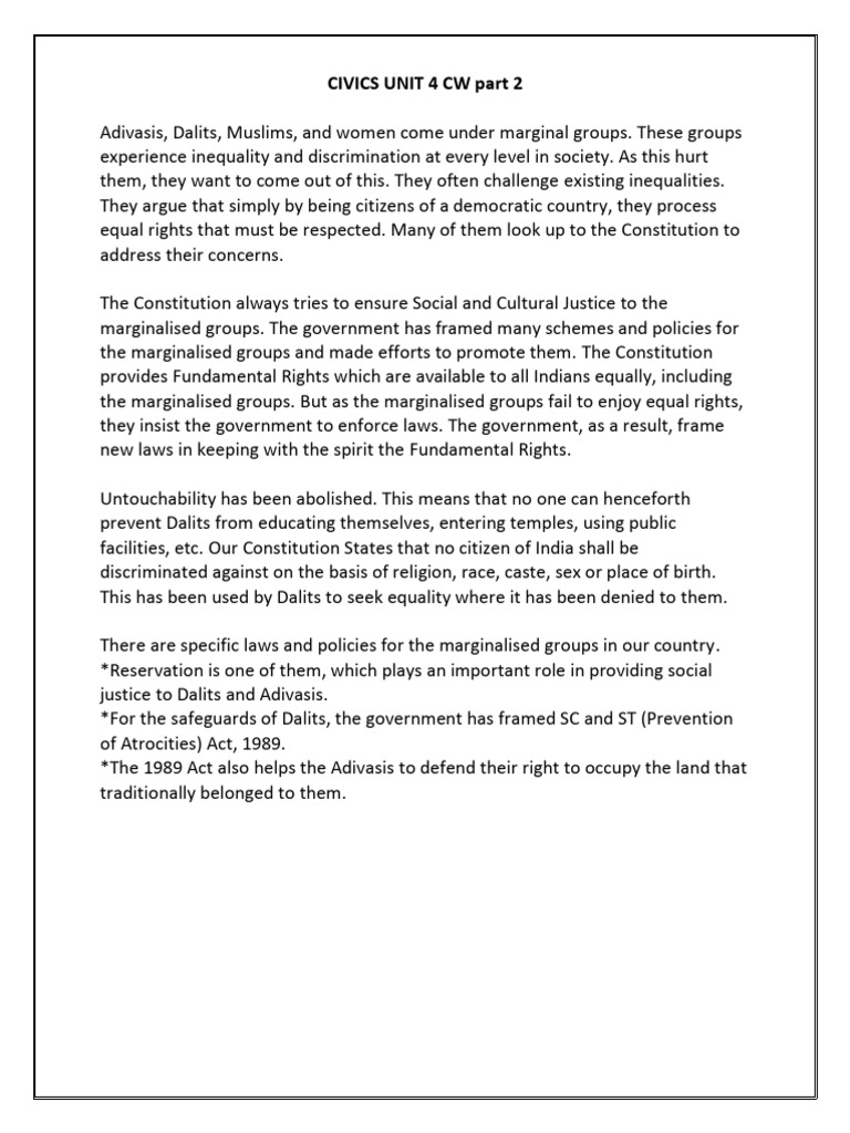 Confronting Marginalisation | PDF | Lifestyle