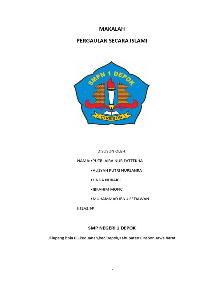 Makalah PERGAULAN SECARA ISLAMI | PDF