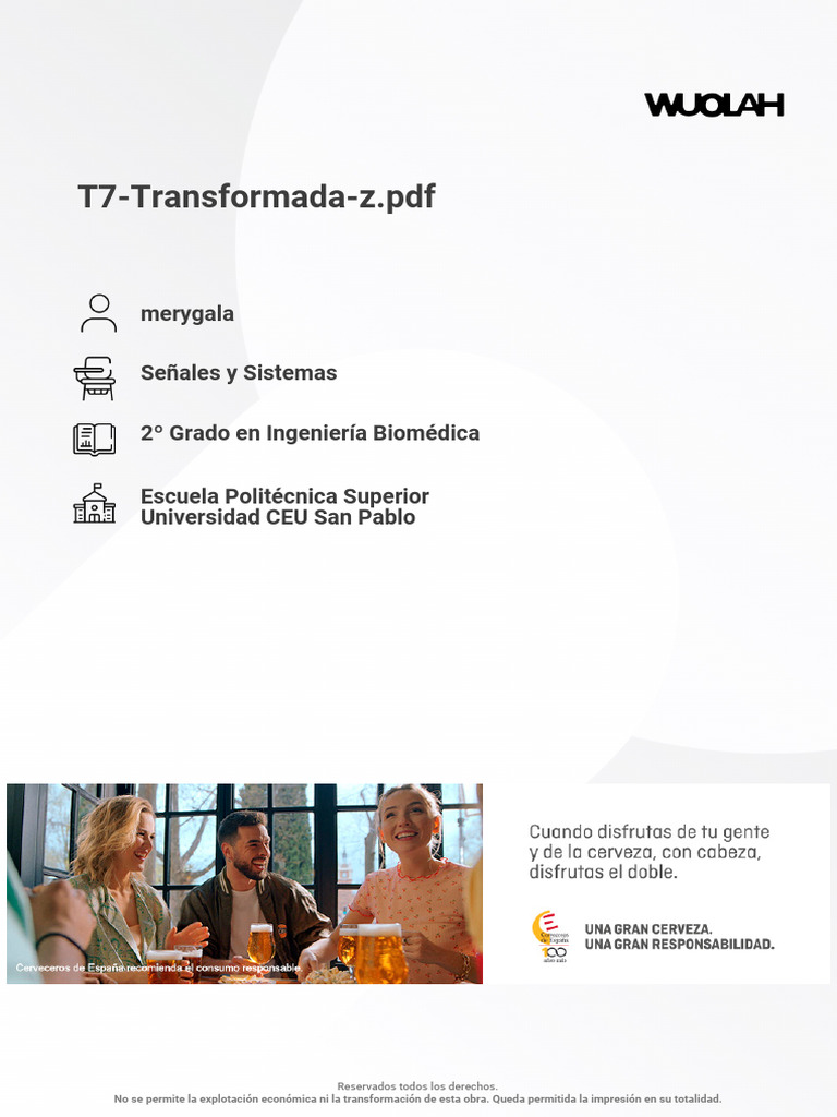 Wuolah Free T7 Transformada Z | PDF | Finanzas y dinero | Tecnología