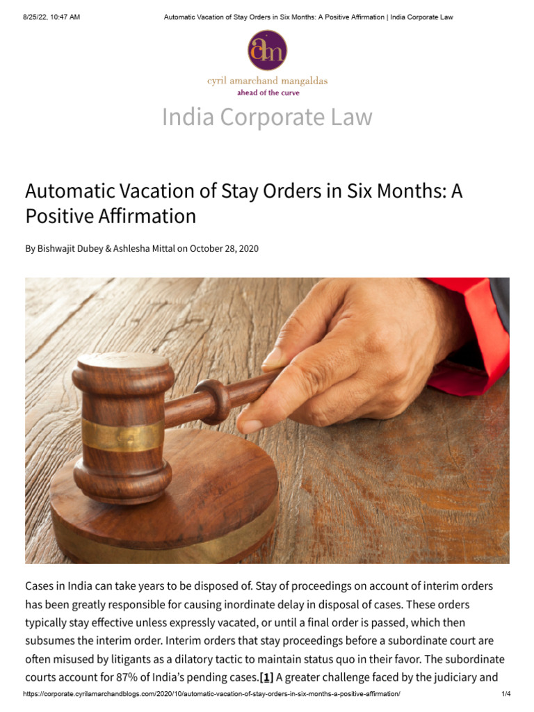 Automatic Vacation of Stay in 6 Months - Clarifications (Oct, 2020) | PDF