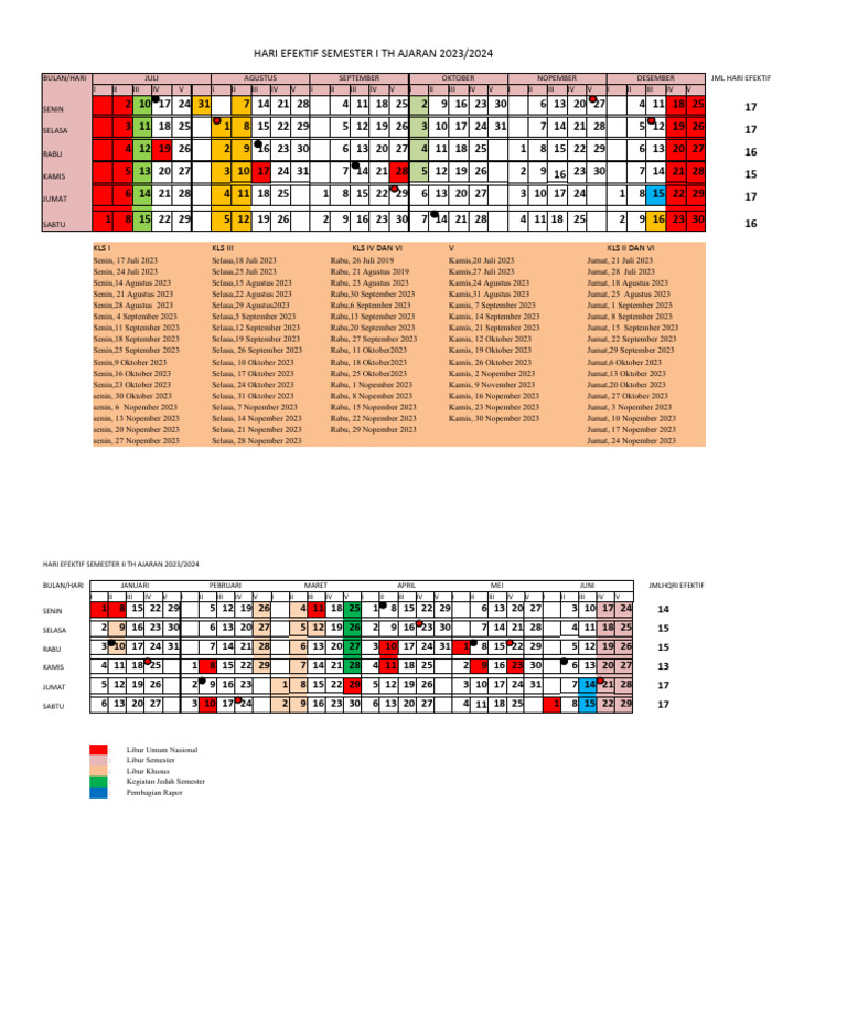 Hari Efektif S 2 2023 - 2024, 2 | PDF