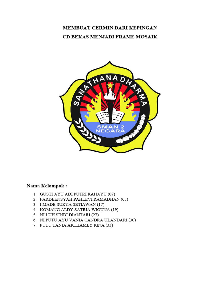 Membuat Cermin Dari Kepingan | PDF