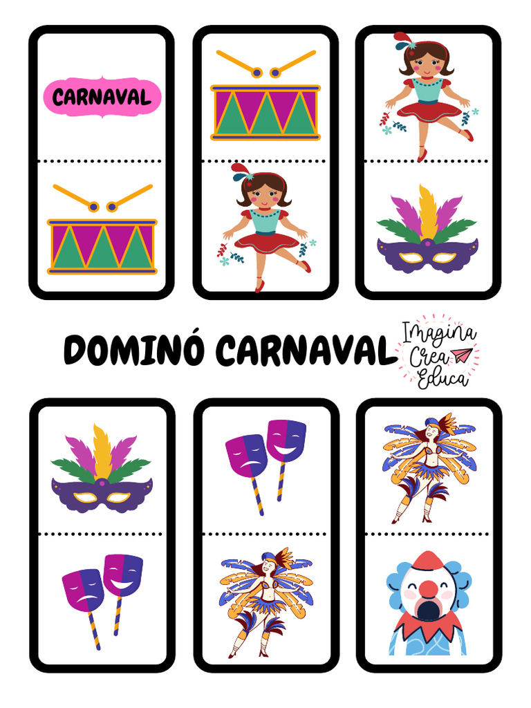 Dominó Carnaval: Recursos Educativos | PDF | Hogar, jardinería y ...