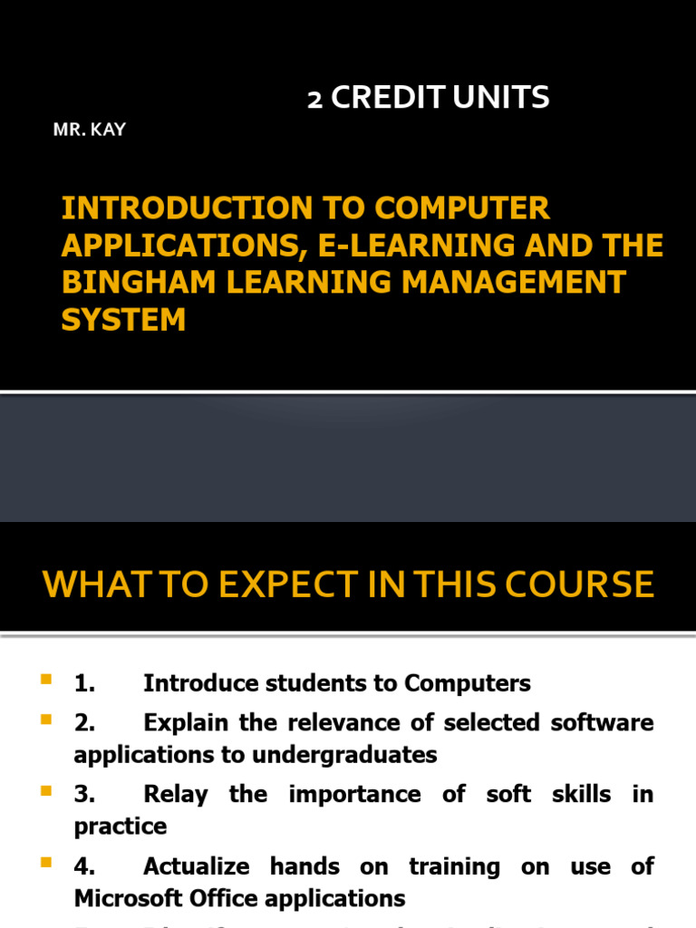 CMP103 Lectures - Revised1-Updated | PDF