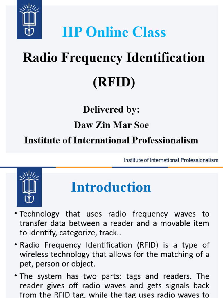 RFID | PDF | Radio Frequency Identification | Radio