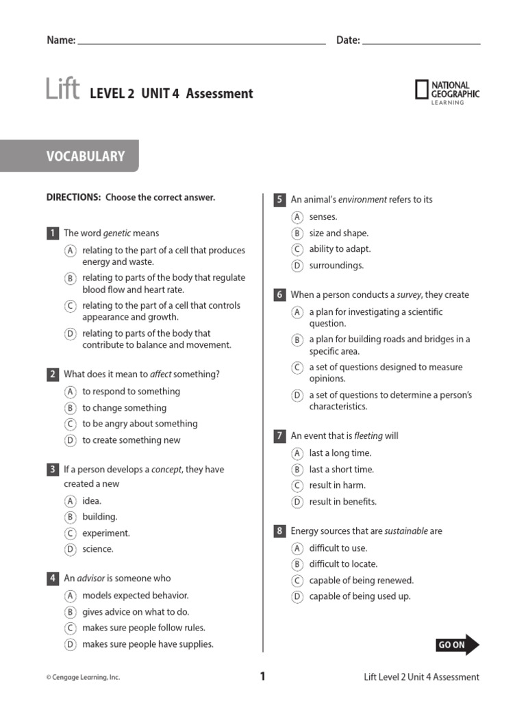 Lift L2 Assessment Unit 04 | PDF | Nature Versus Nurture